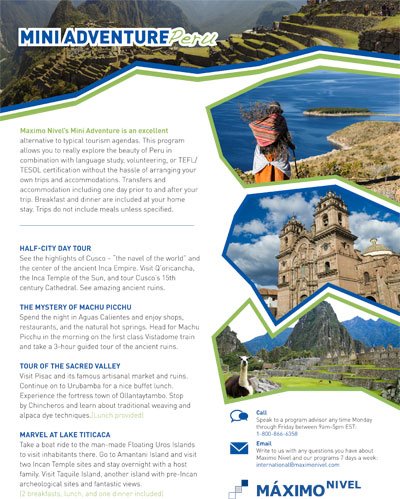 Download our International Programs Brochure | Maximo Nivel